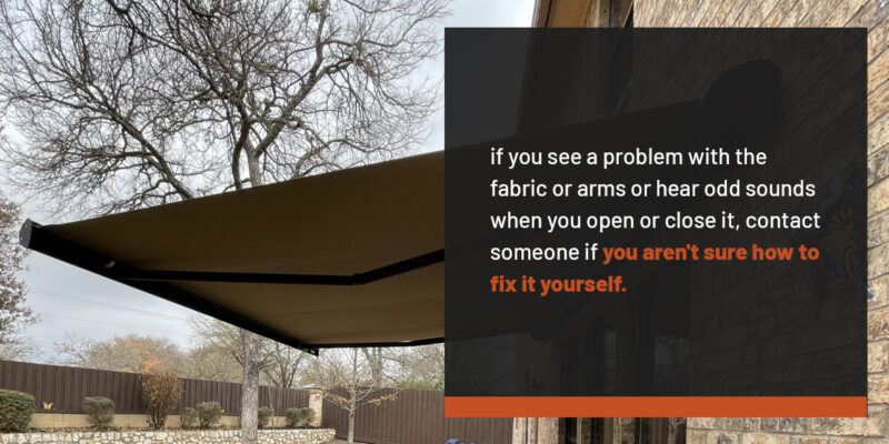 How to Maintain a Retractable Awning - Shading Texas